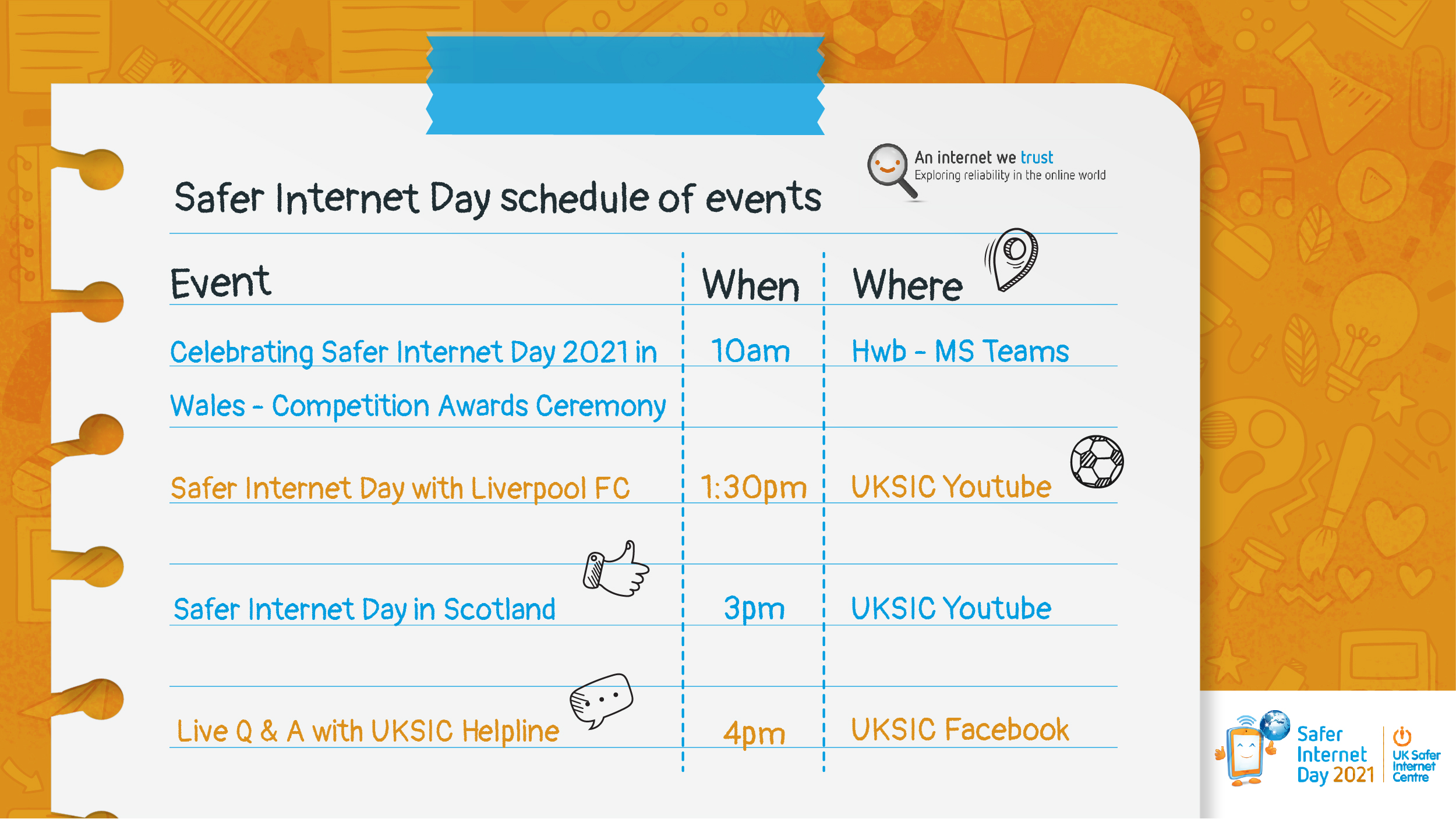 Safer Internet Day Events Schedule 2021 - UK Safer Internet Centre